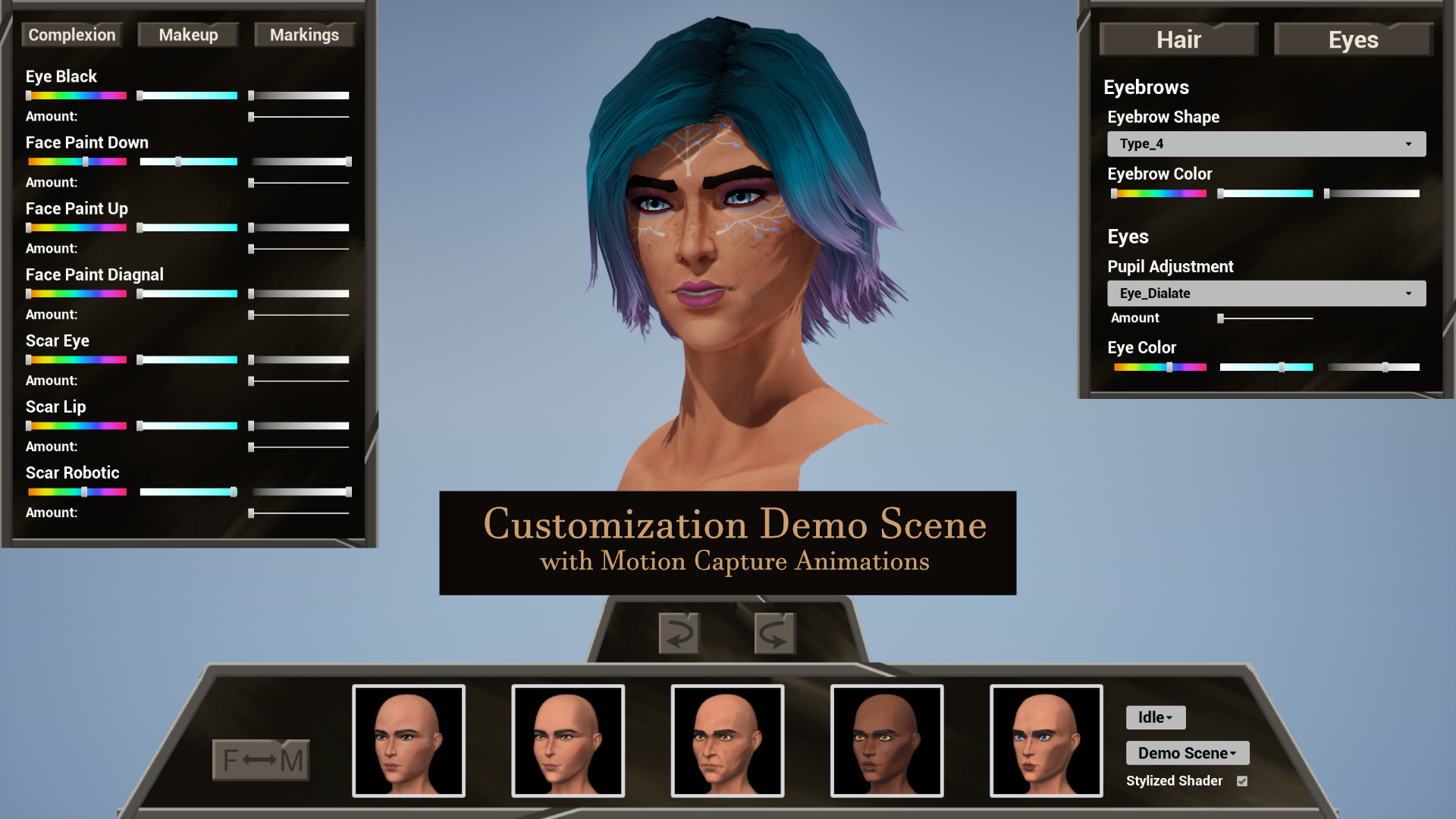 Stylized Modular Head System | Facial Motion Capture UE5 – Temporarily ...